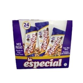 Mani La Especial Mezcla con Uvas Pasas Caja por 24 Unidades